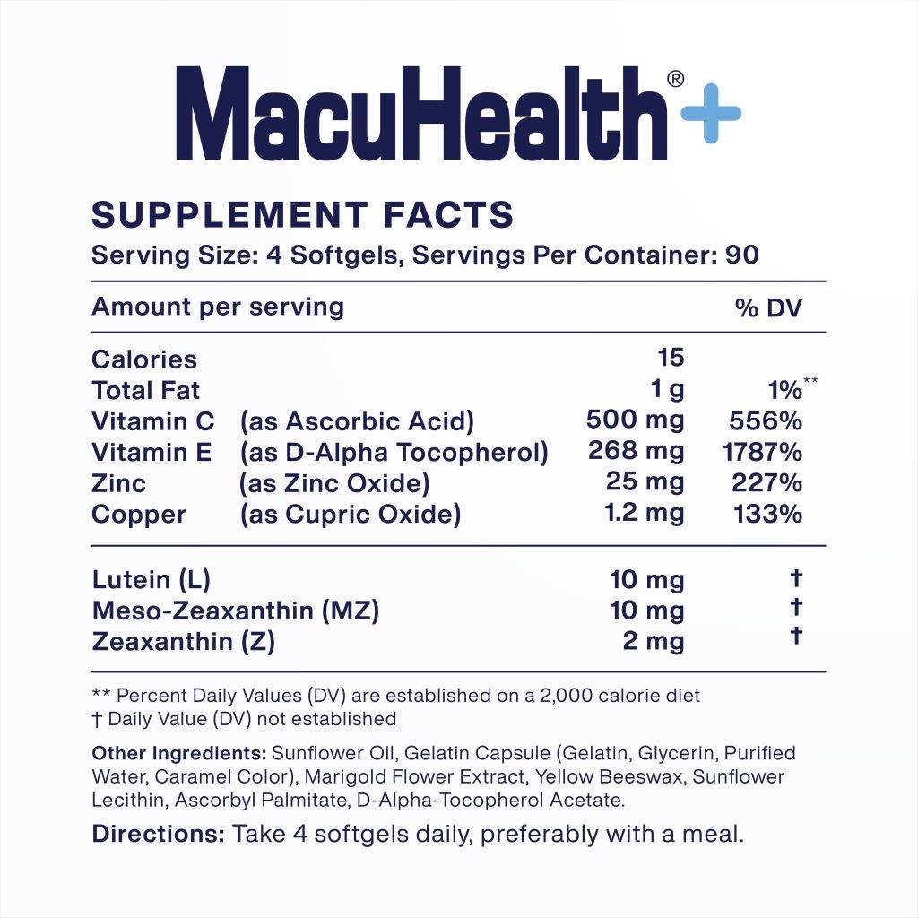 MacuHealth PLUS | Eye Vitamins for Age-Related Macular Degeneration